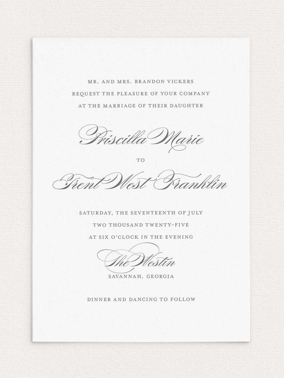 Priscilla Wedding Invitation – Abundant Wedding Invitations