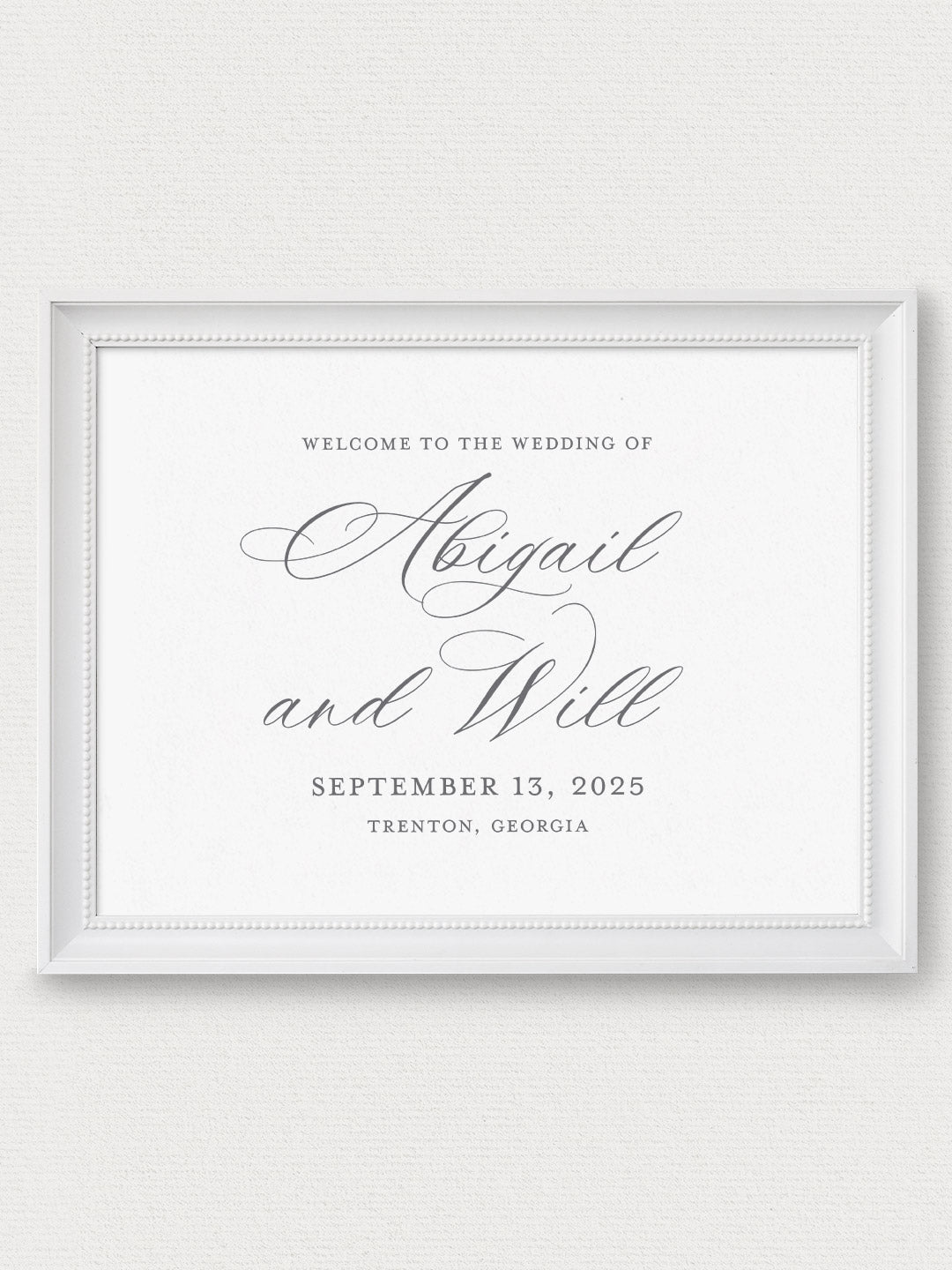 Abigail Welcome Sign – Abundant Wedding Invitations