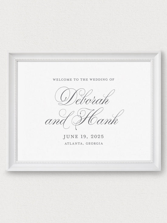 Deborah Welcome Sign – Abundant Wedding Invitations