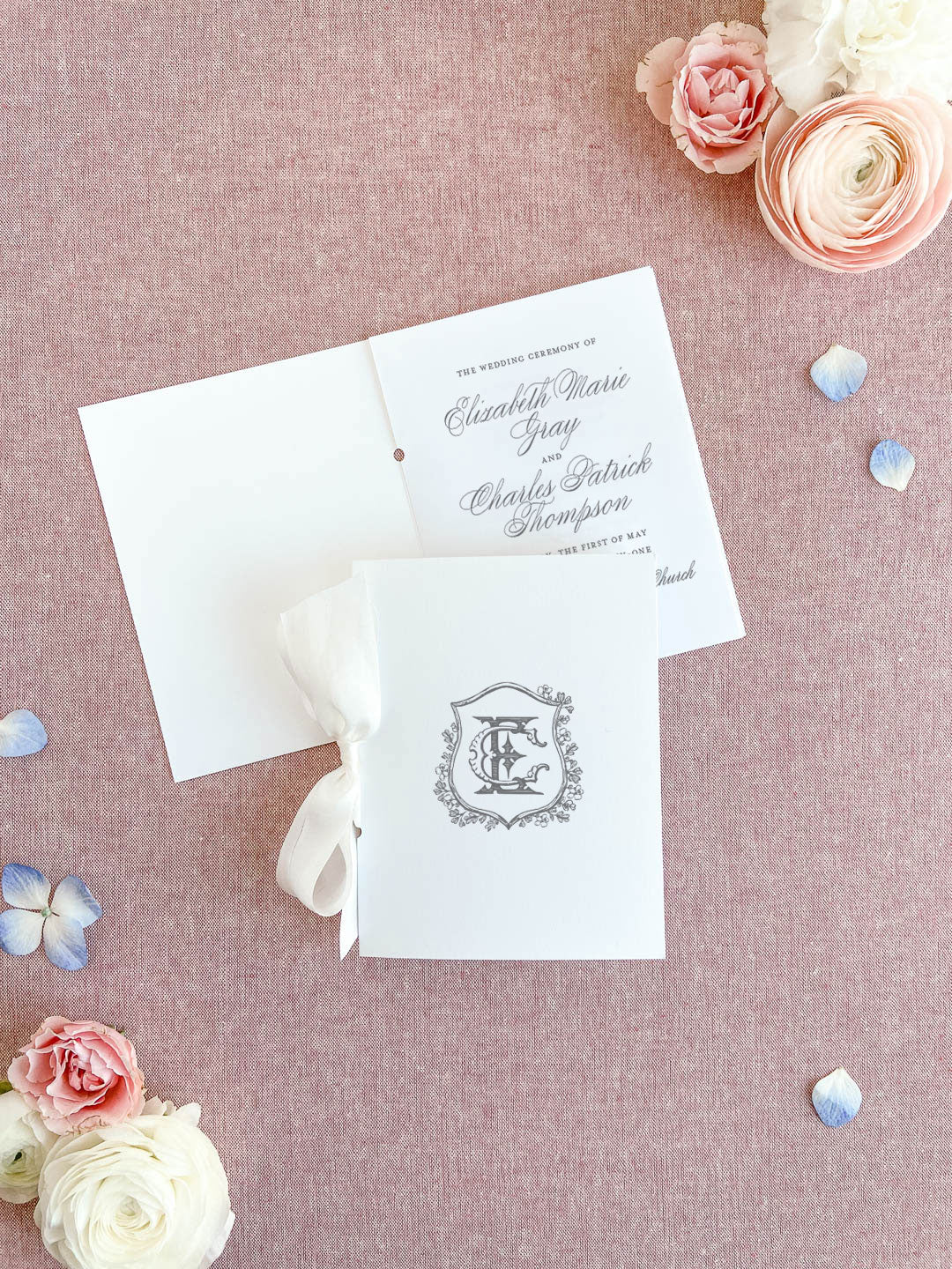 Elizabeth Booklet Ceremony Program – Abundant Wedding Invitations