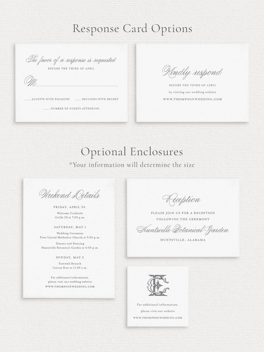 Elizabeth Wedding Invitation – Abundant Wedding Invitations