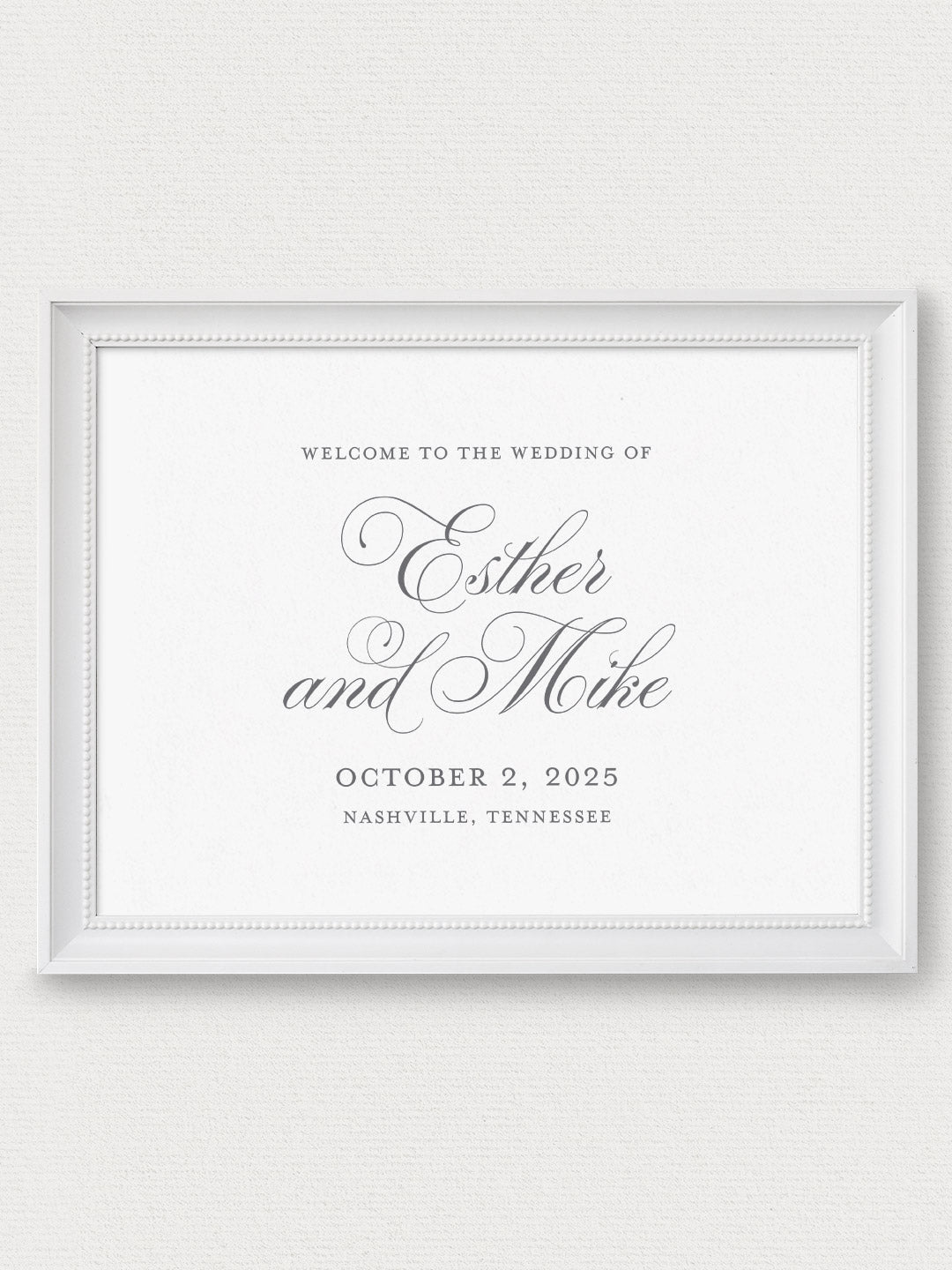 Esther Welcome Sign – Abundant Wedding Invitations