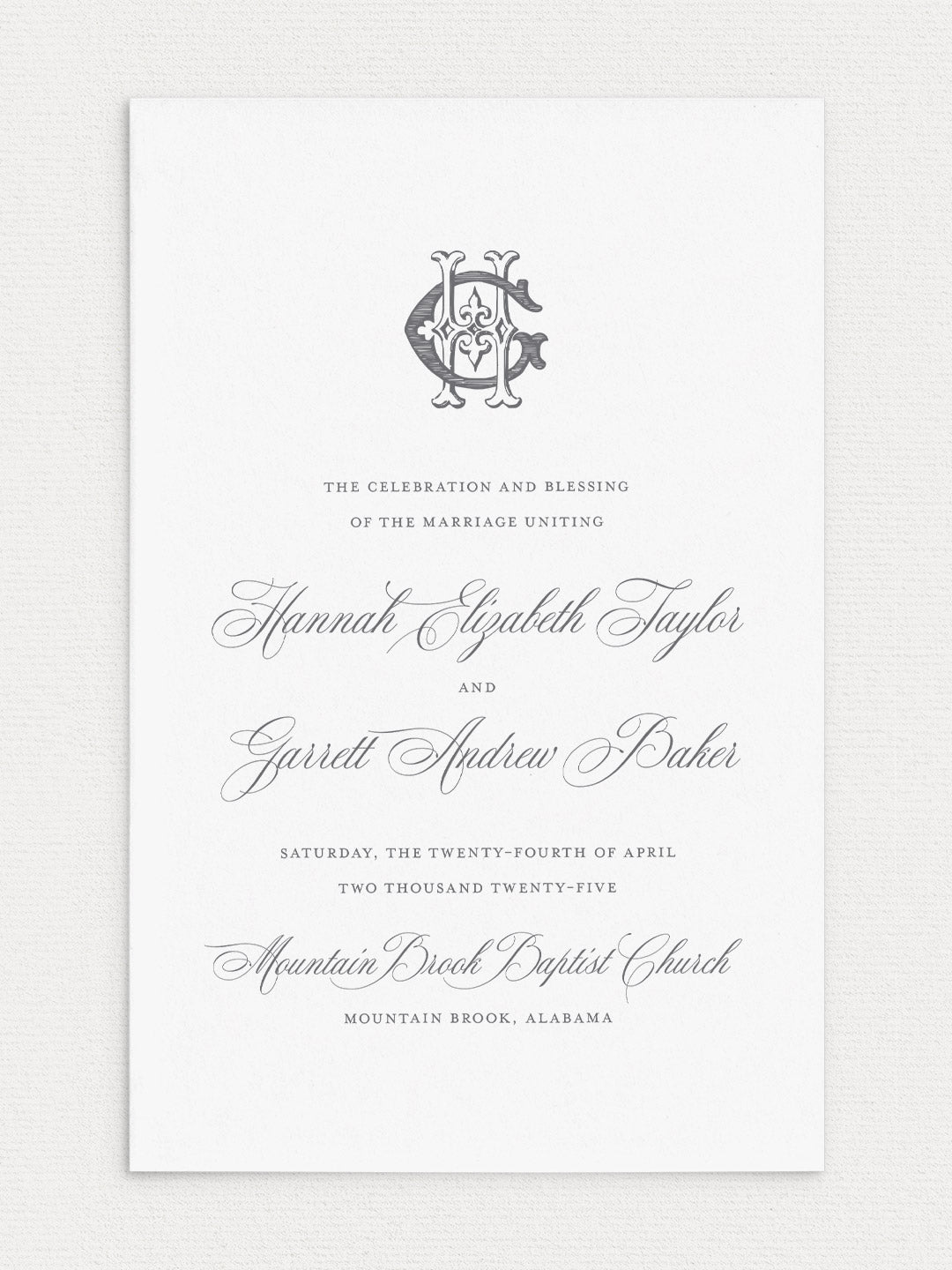 Hannah Folded Ceremony Program – Abundant Wedding Invitations