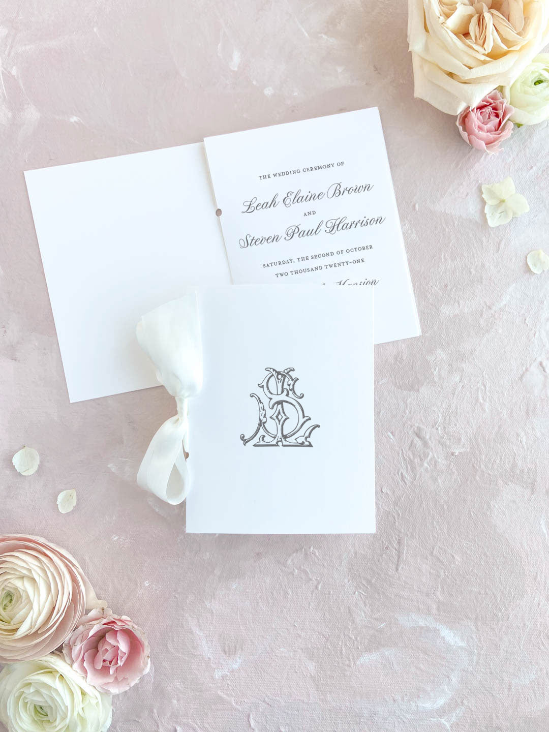 Leah Booklet Ceremony Program – Abundant Wedding Invitations