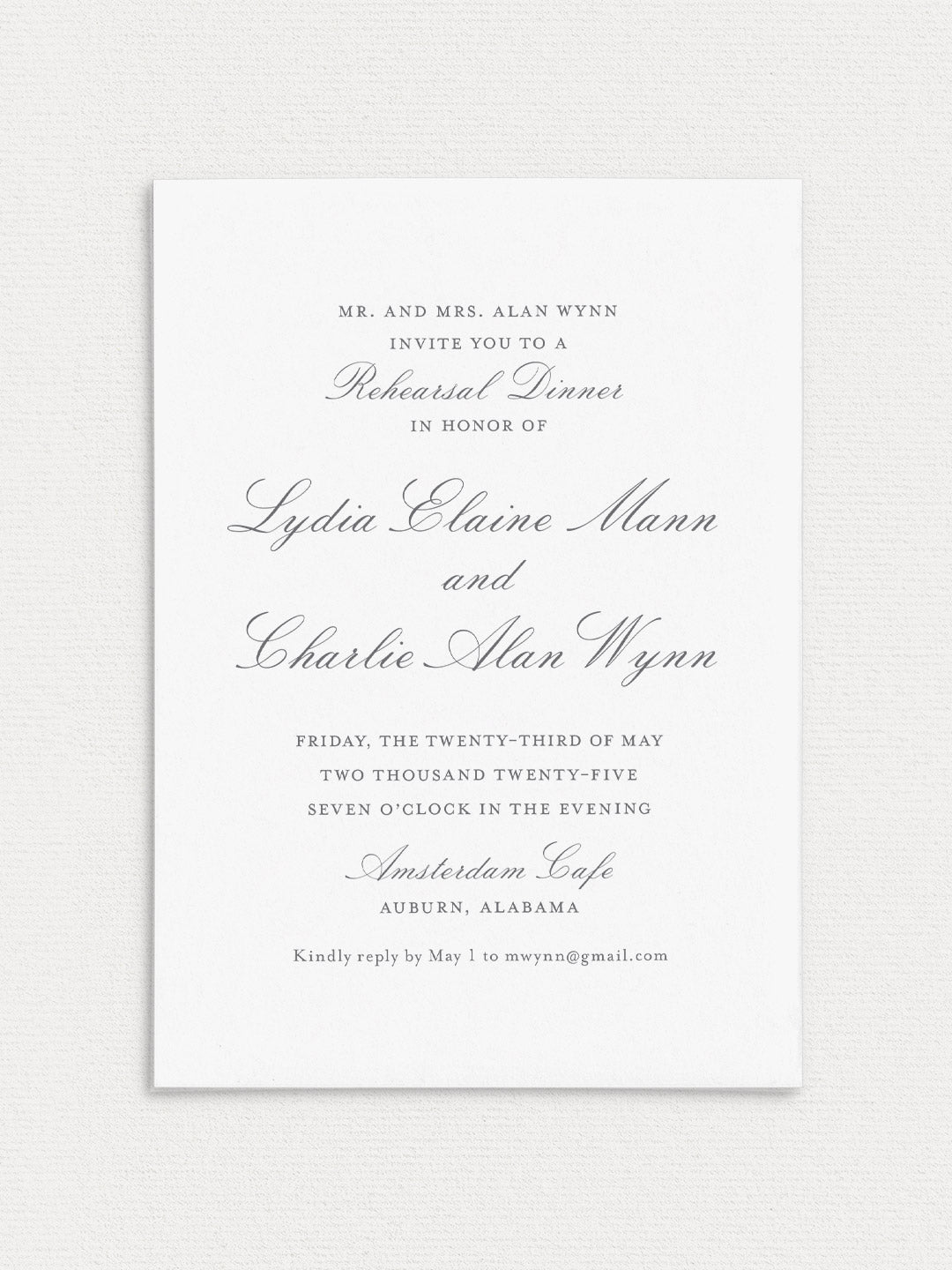 Lydia Rehearsal Dinner Invitation – Abundant Wedding Invitations