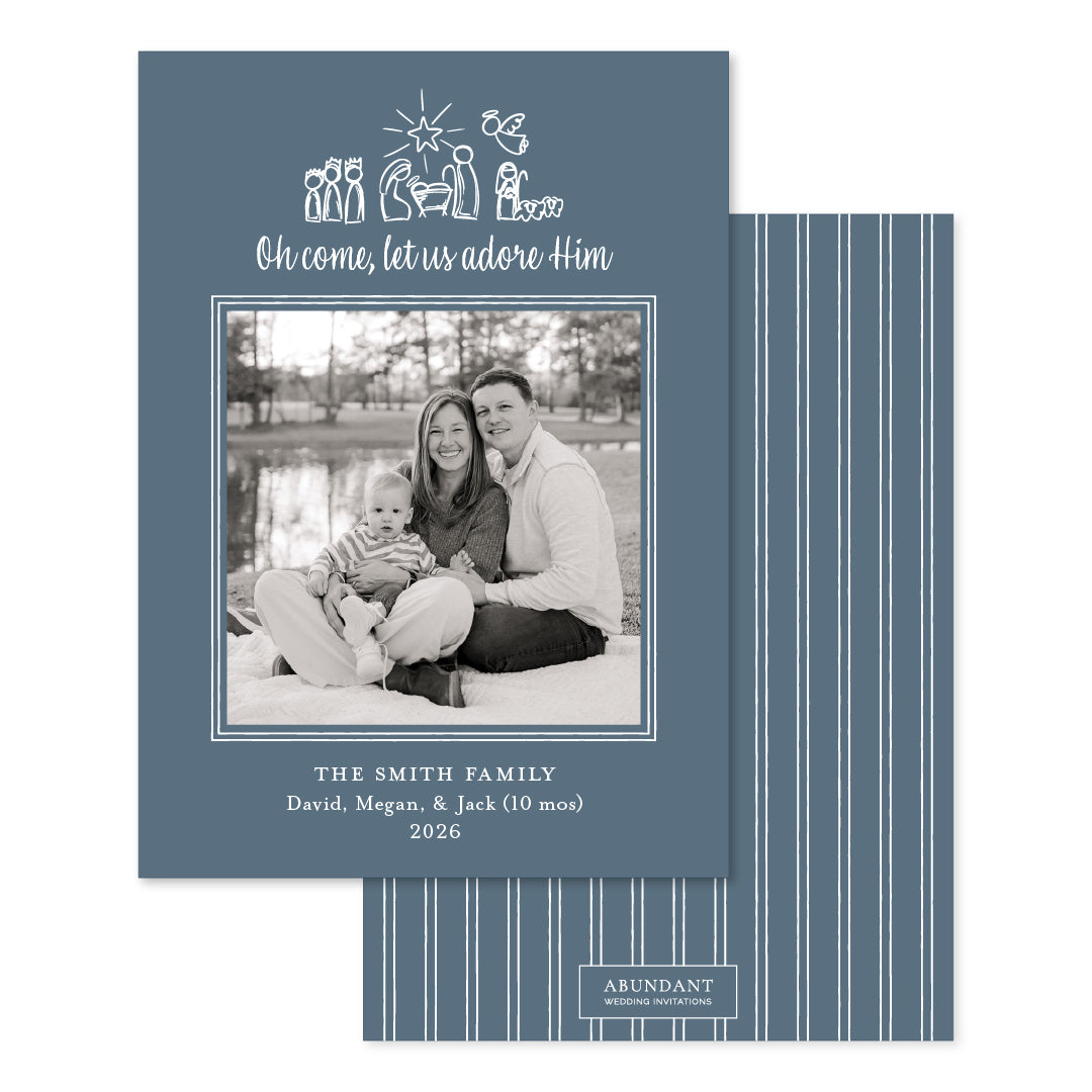 Nativity Navy – Abundant Wedding Invitations