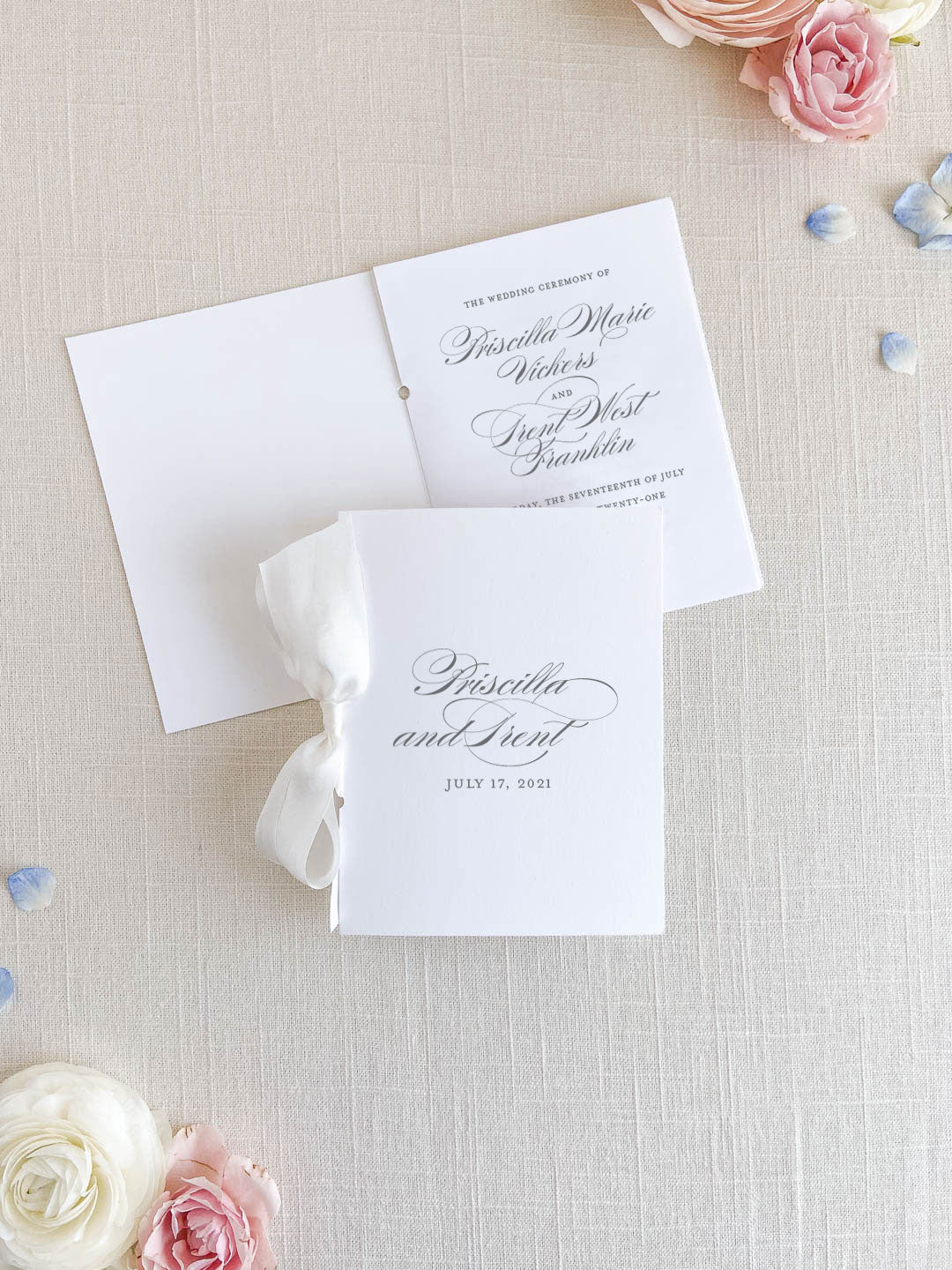 Priscilla Booklet Ceremony Program – Abundant Wedding Invitations