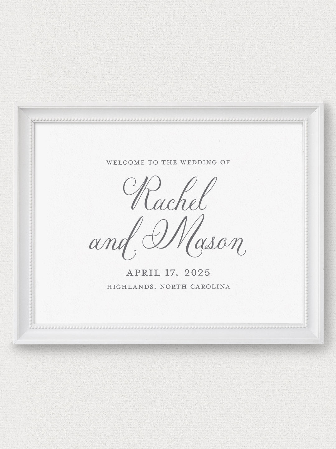 Rachel Welcome Sign – Abundant Wedding Invitations