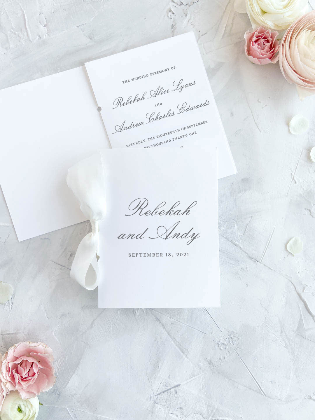 Rebekah Booklet Ceremony Program – Abundant Wedding Invitations