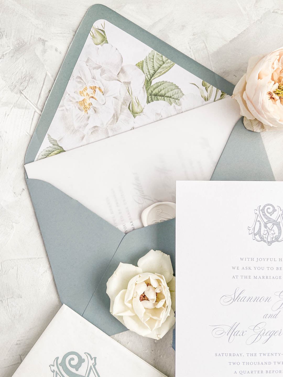 Floral Envelope Liners – Abundant Wedding Invitations